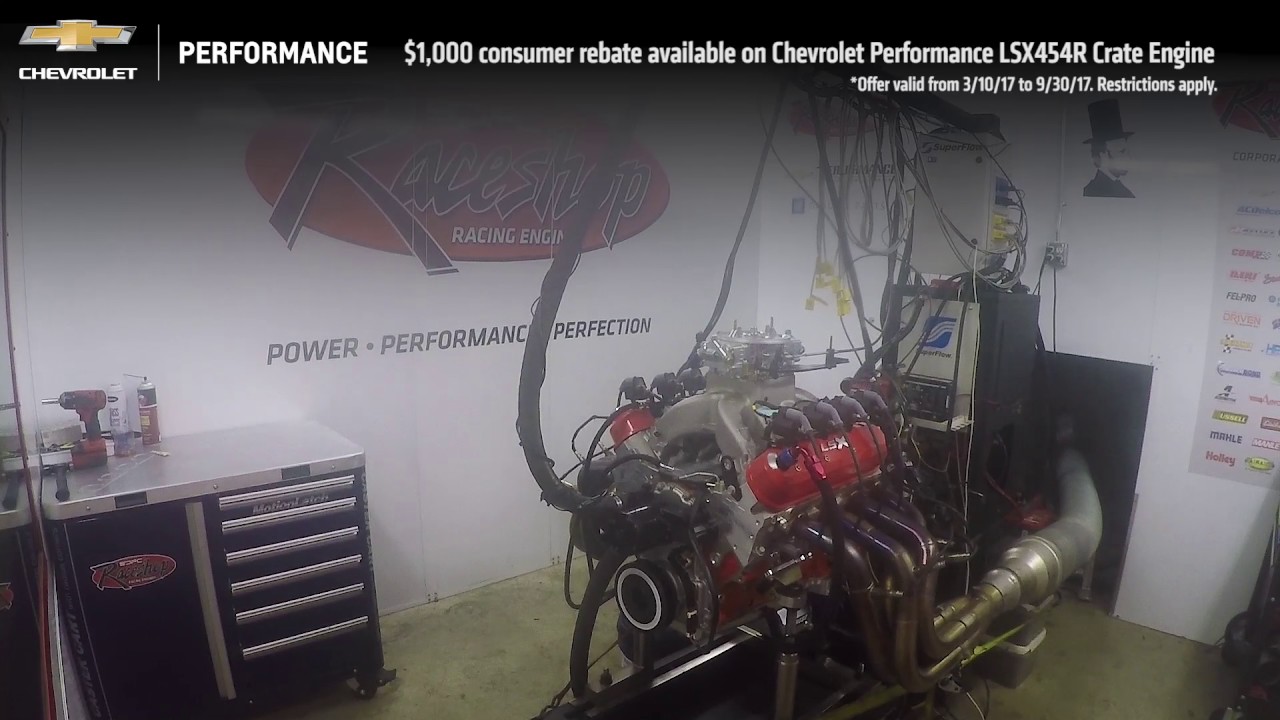 Chevrolet Performance LSX454R engine dyno pull! - YouTube
