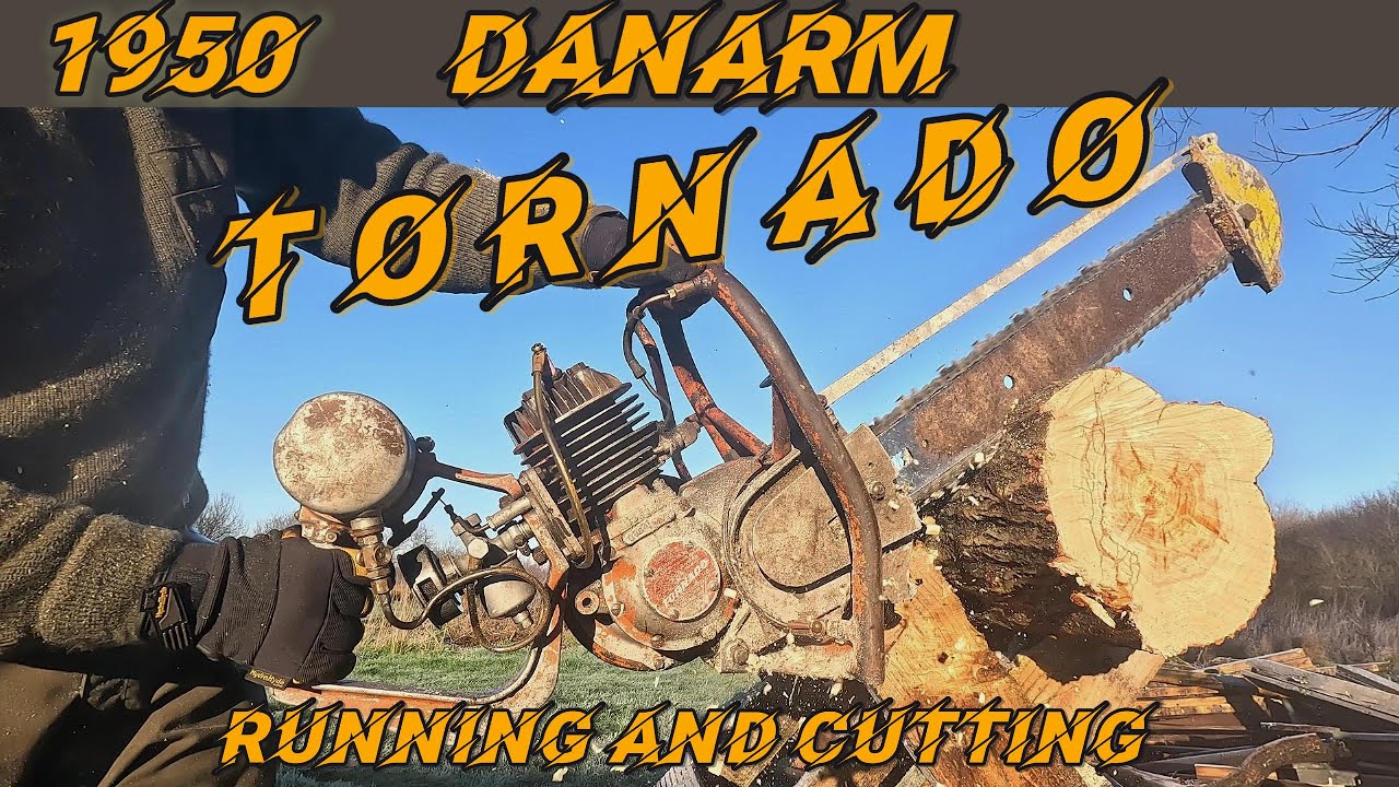 Vintage Danarm Tornado Chainsaw From 1950! 98 CC Villiers engined ...