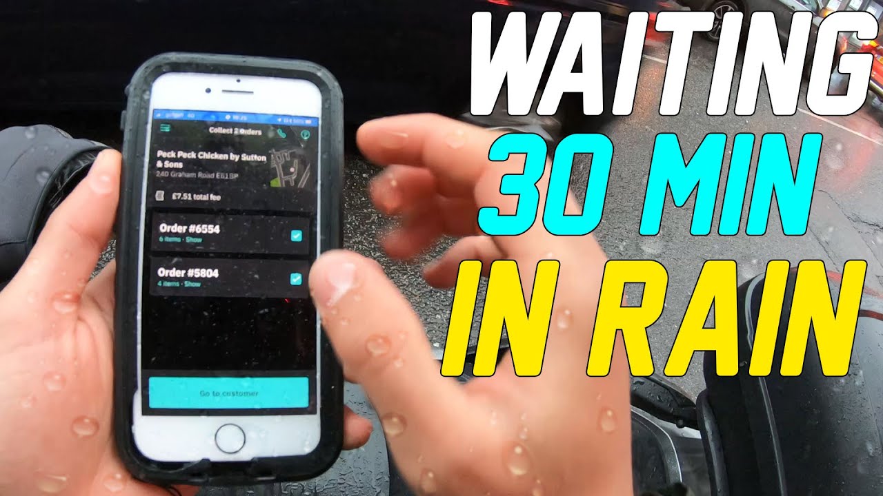 Working in Rain for Deliveroo/UberEats | London - YouTube