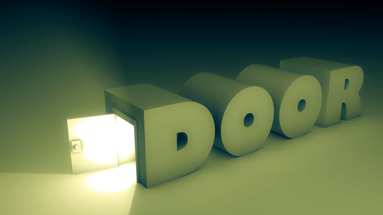 Cinema 4D Tutorial - Composition of a Text with Door - YouTube