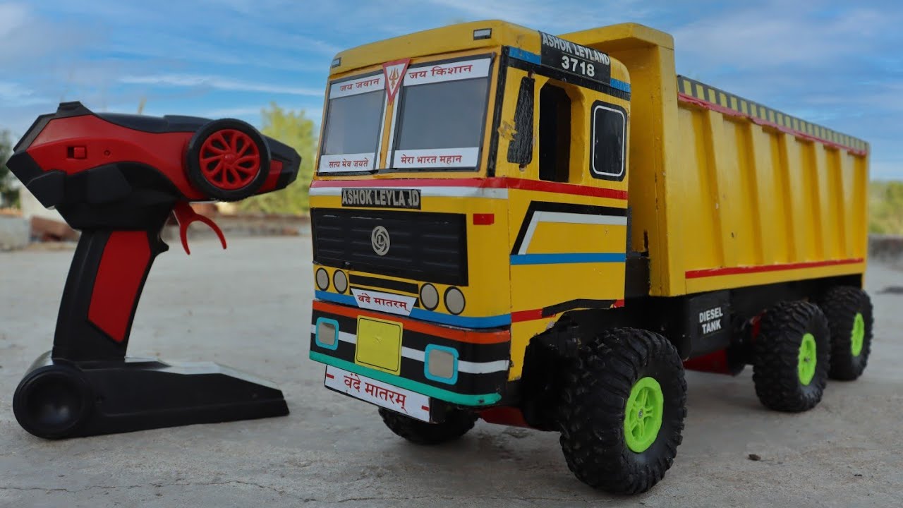 Rc Indian Ashok Leyland truck Unboxing and Testing - YouTube