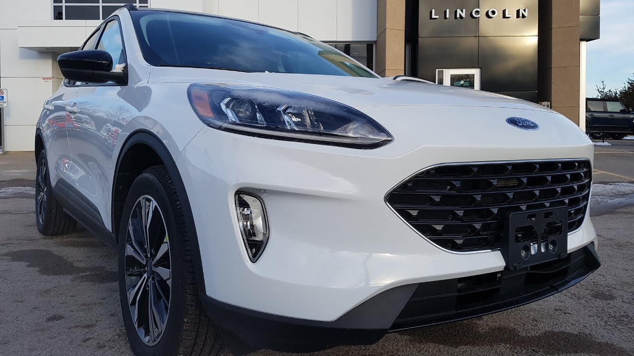 2022 Ford Escape SEL AWD in Oxford White w/ SEL Stealth Package Walk ...