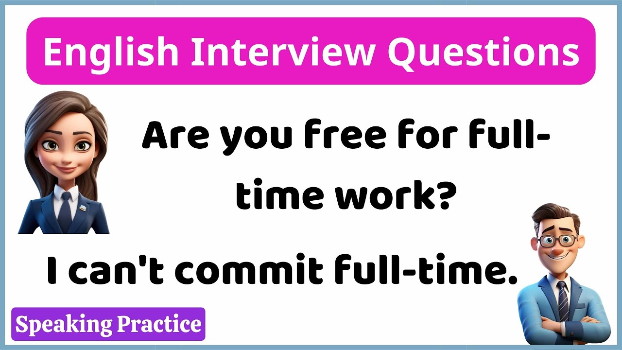 Essential English Interview Questions | Daily Speaking Practice for Job ...
