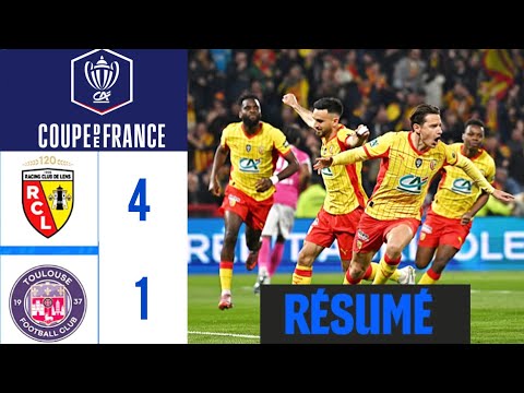 Lens Toulouse (4-1) Résumé | Coupe de France demi-finales 2026 | RCL TFC | RC lens - toulouse 
