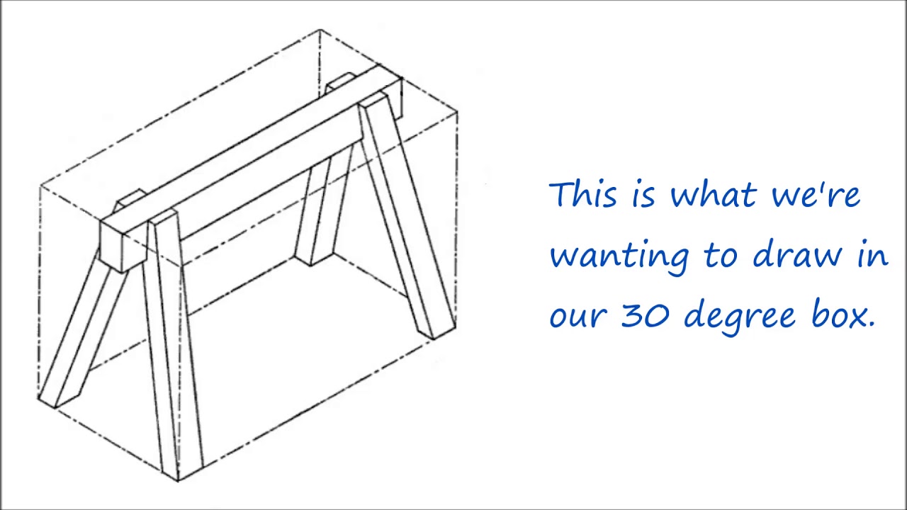 How To Draw A Complex Isometric Drawing - YouTube