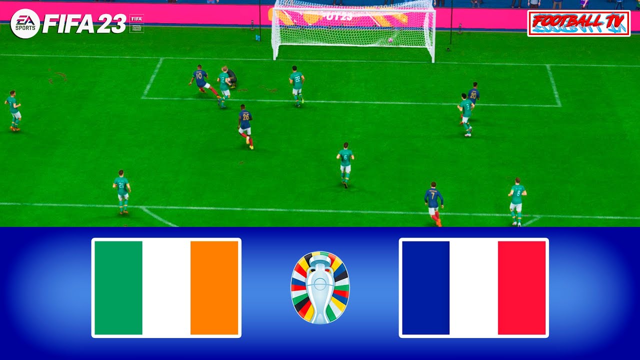 FIFA 23 - Ireland vs France - UEFA Euro 2024 Qualifiers - Full Match ...