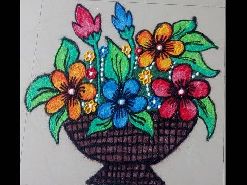 How to make shading rangoli designs - YouTube