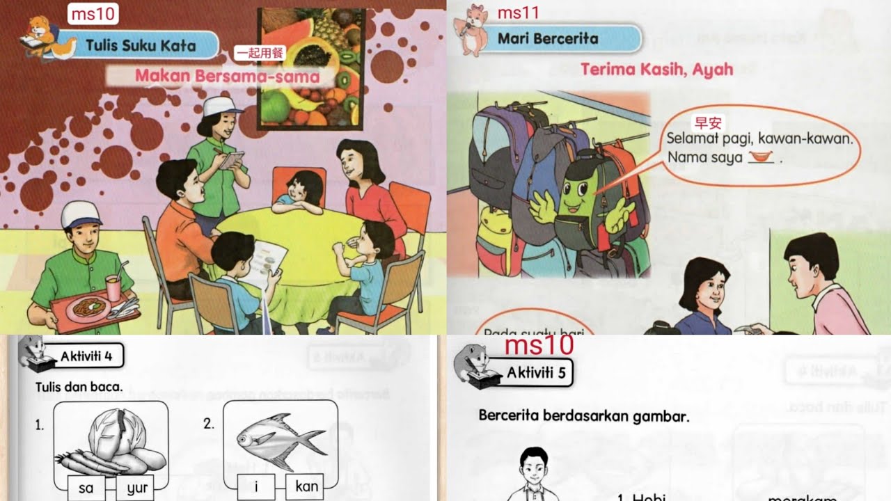 BM Tahun 1 Unit 1|Buku Teks ms10-11 & Aktiviti Jilid 1 ms9-10/一年级国语马来文 ...