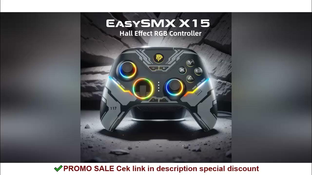 EasySMX X15 Wireless PC Gamepad, Bluetooth Joystick Controller for PC Windows, Nintendo Switch ...