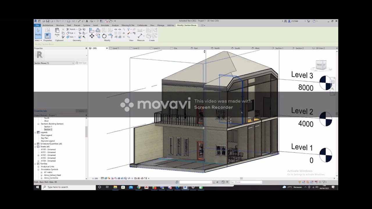 Project Cafe | Tutorial Revit Membuat Denah, Tampak, Detail, Potongan ...