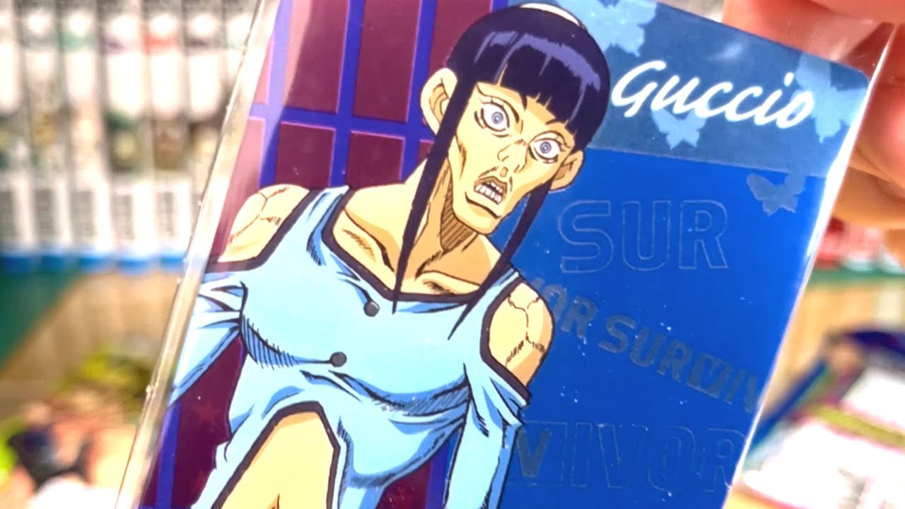 I got Guccio in Jojo Part6 Stone Ocean Wafer cards… (unboxing video ...