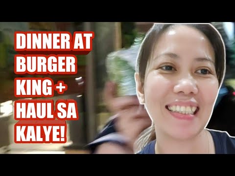 DINNER AT BURGER KING BALEKOTA MALL + GROCERY HAUL SA KALYE | VANYA ...