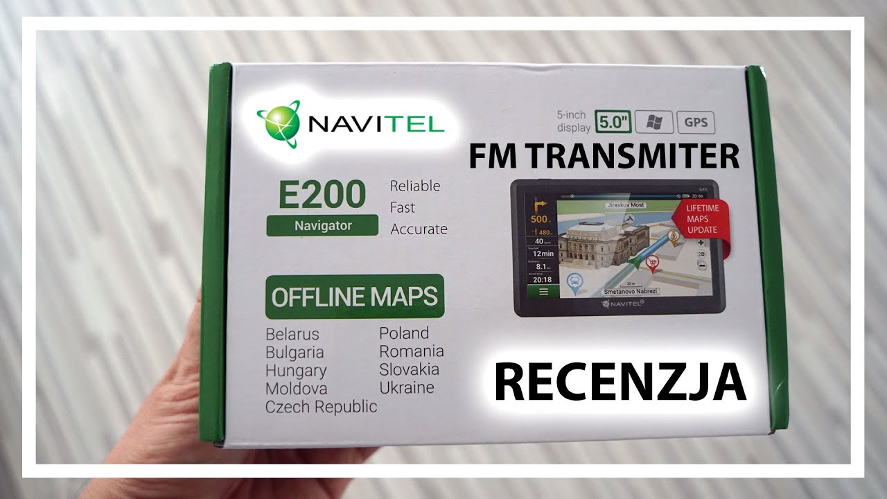Recenzja nawigacji samochodowej NAVITEL E200 z FM transmiterem - YouTube