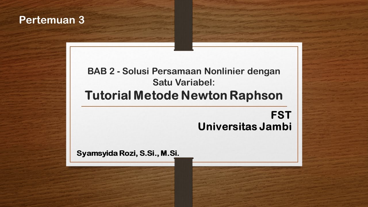 Metnum: Tutorial Metode Newton Raphson di Ms.Excel - YouTube