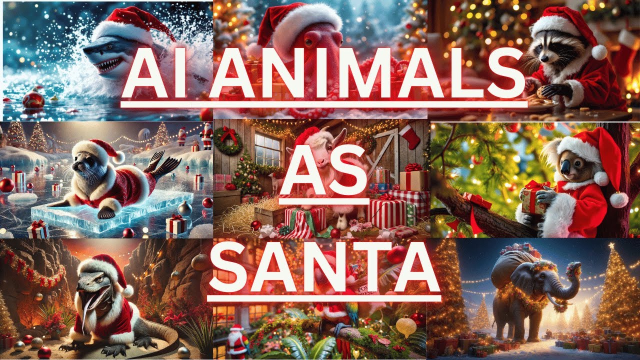 AI Animals Morphing into Santa Claus | Epic Christmas Transformation ...