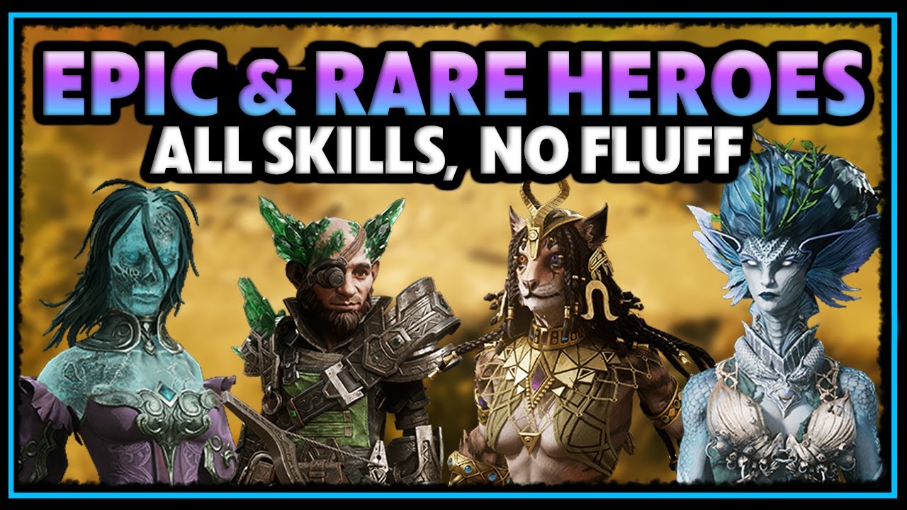 S4 💠 NEW Epic & Rare Heroes 💠 All Skills, No Extra Commentary ⚔ ...