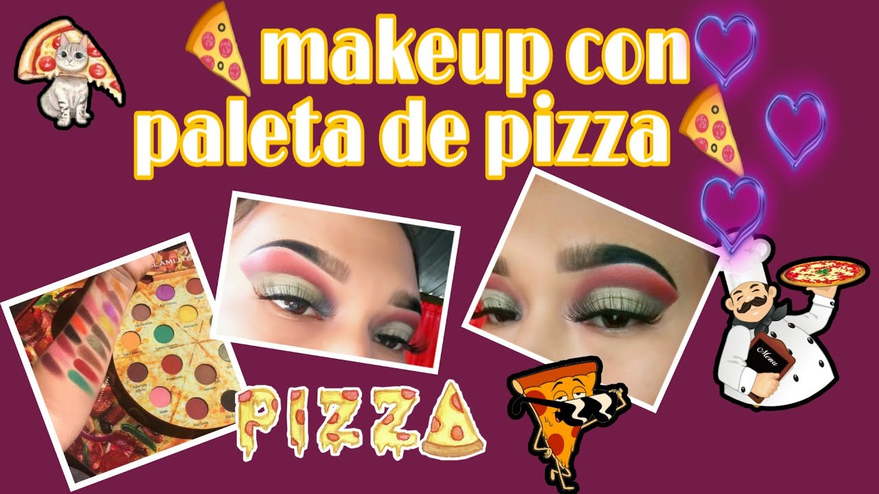 Makeup con paleta de pizza🍕|Makeup Jacqueline - YouTube