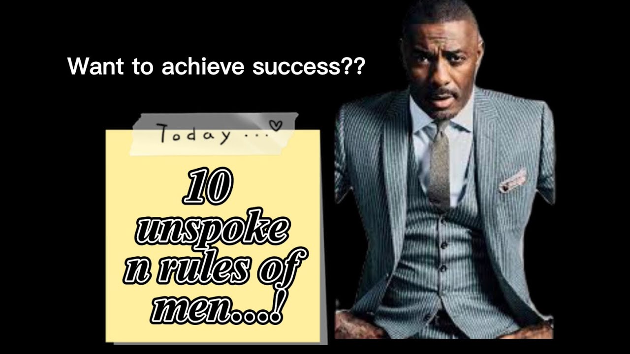 10 unspoken rules of men you should know..! - YouTube