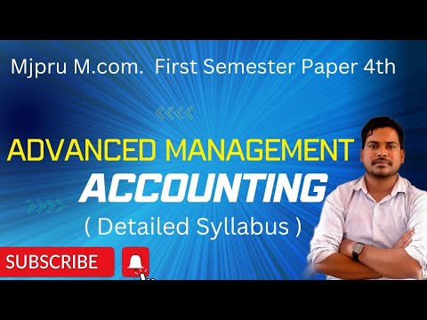 Mjpru M.com. first Semester Paper 4th Detailed Syllabus # ...