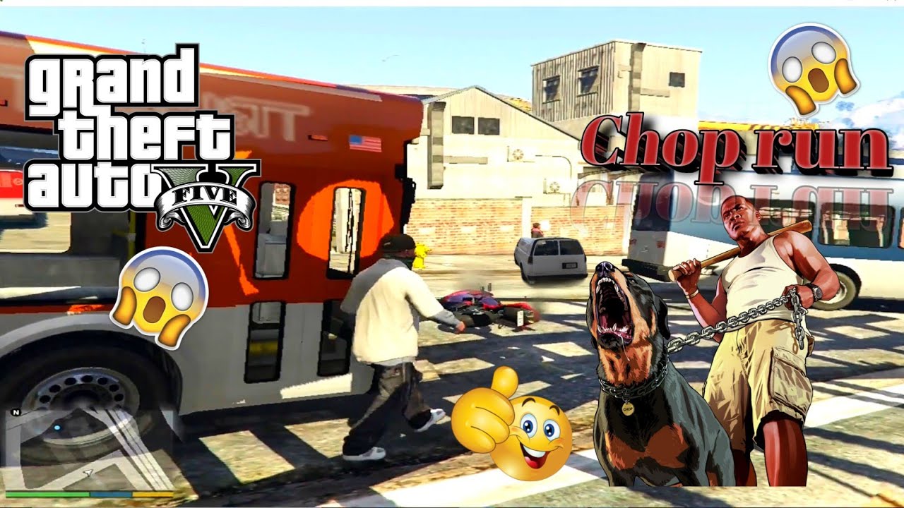 GTA_5 mission#5 _chop[Chop caught 100% winner ]Gangster caught in train ...