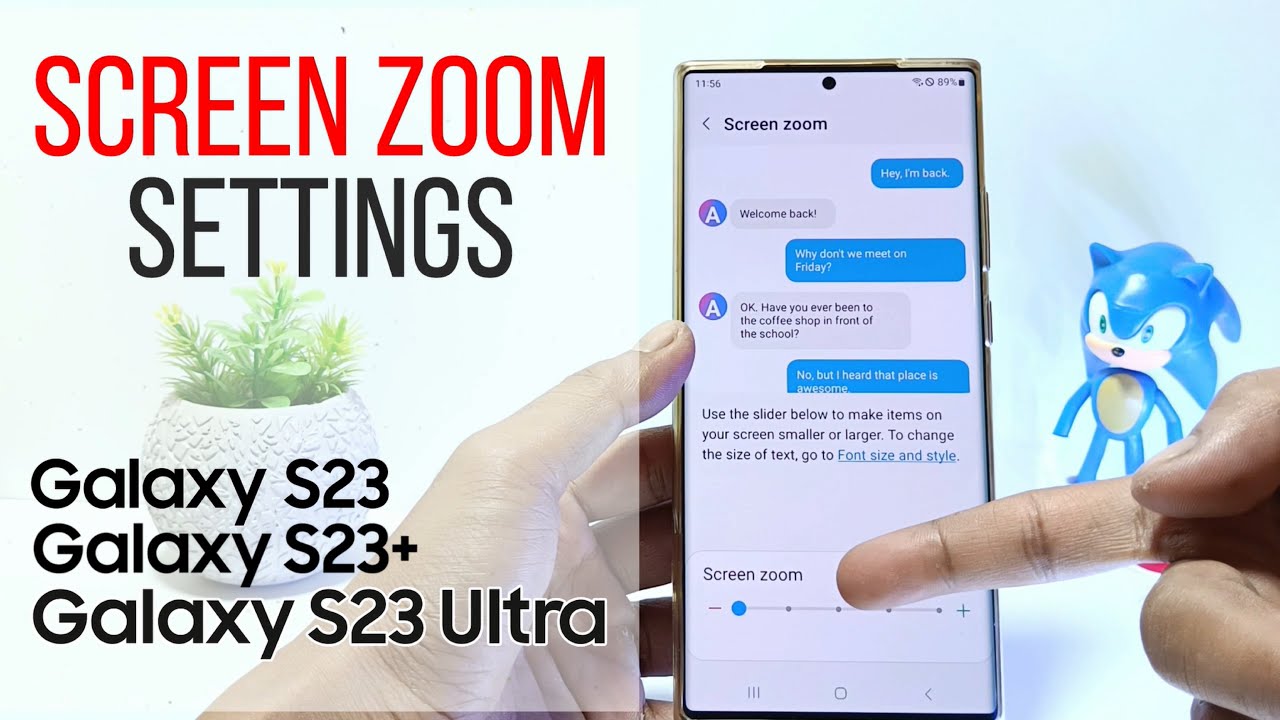 Samsung Galaxy S23/S23+/S23 Ultra | Screen Zoom Settings - YouTube