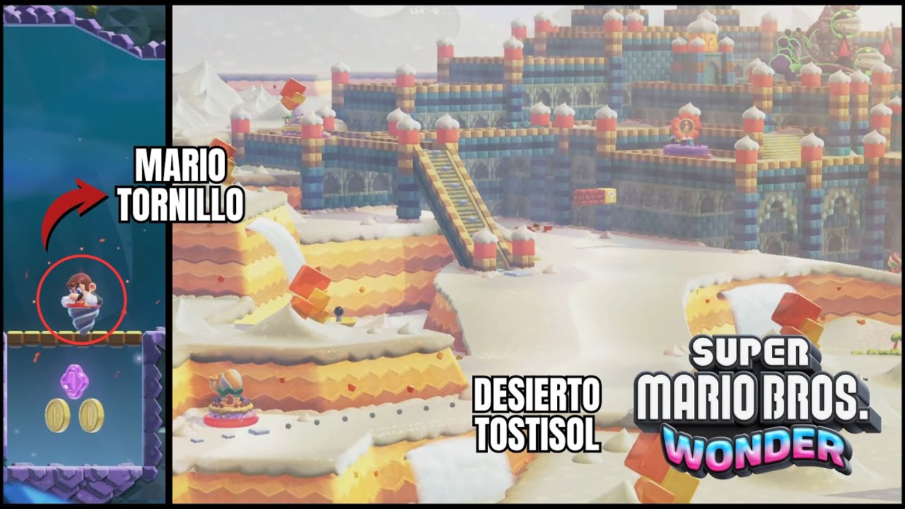 ¡EL DESIERTO TOSTISOL Y MARIO TORNILLO! - ¡SUPER MARIO BROS WONDER ...