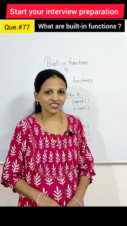 What are built in functions? | Programming interview question 77#shorts #youtubeshorts #viral ...