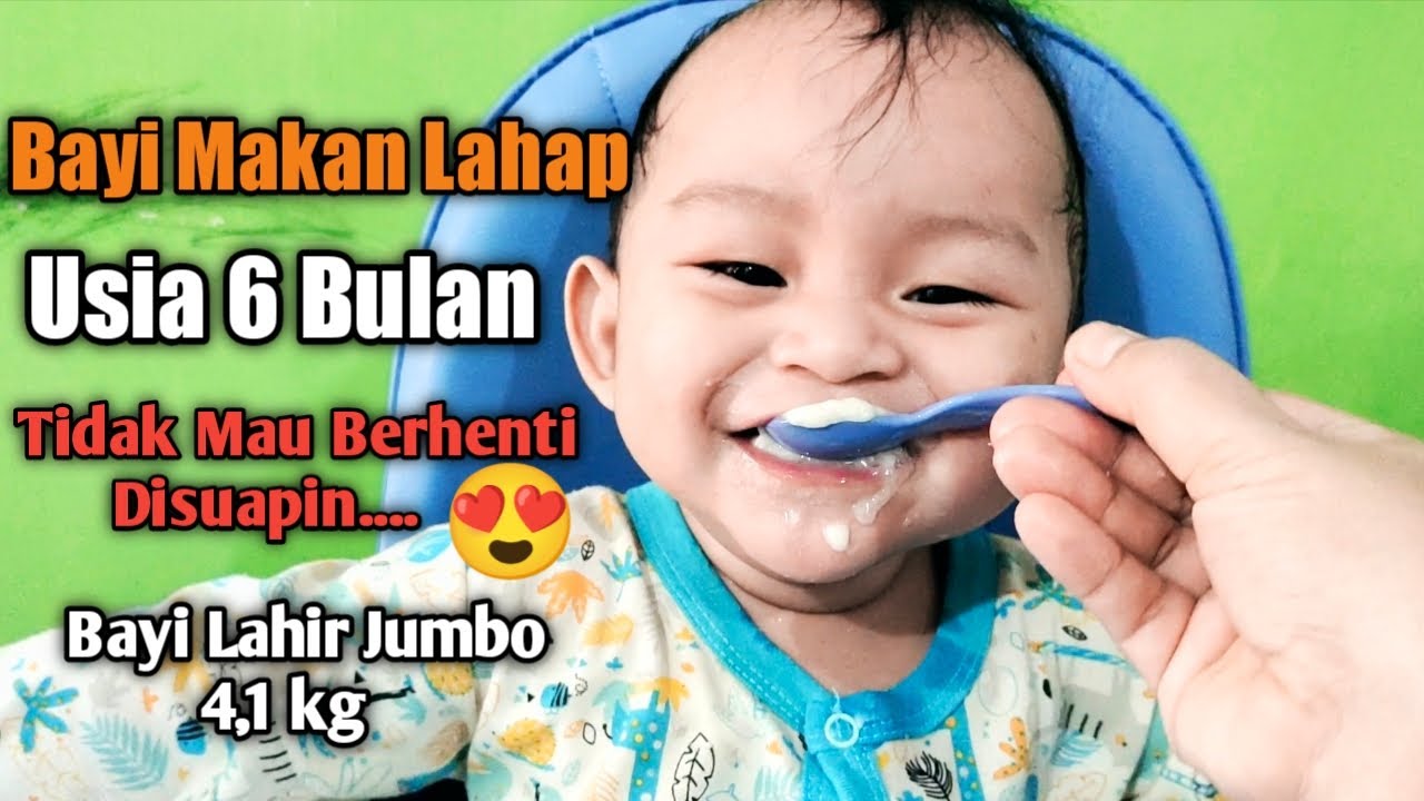 Bayi 6 Bulan Makan Lahap...‼️ Bayi Lucu Makan Lahap...‼️ #DIRAHUSNAFAMILY - YouTube