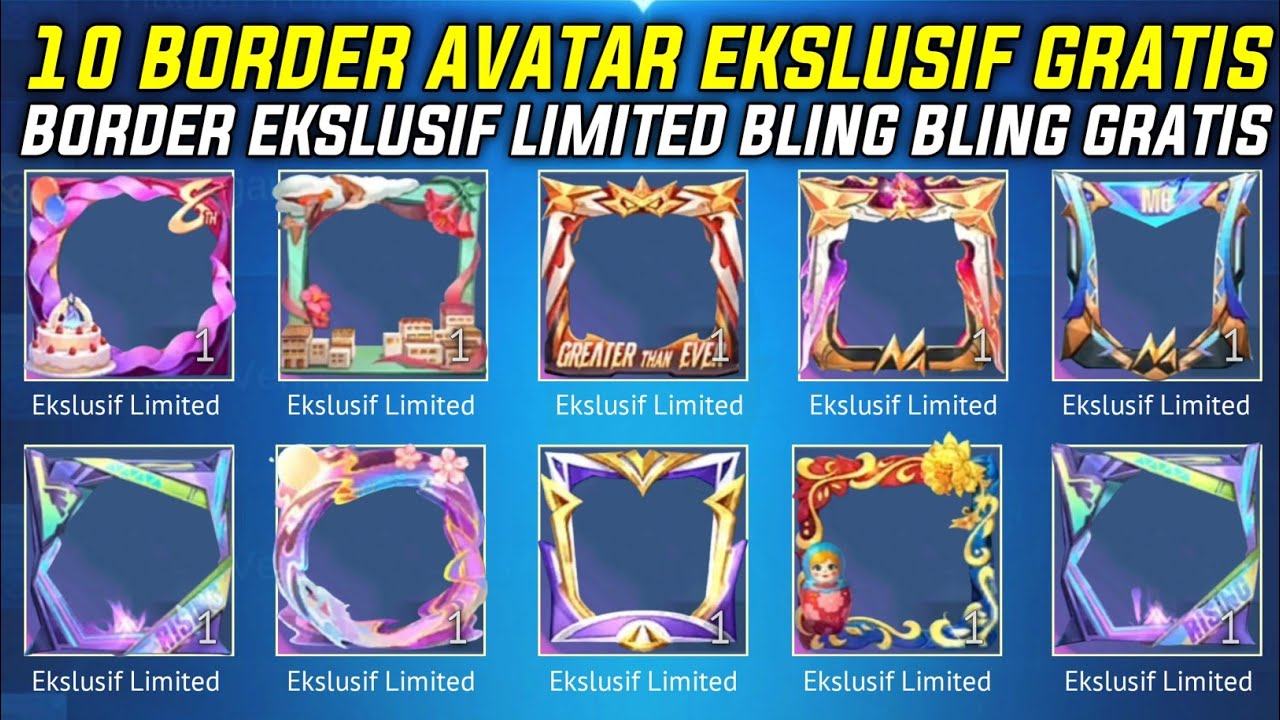 10 BORDER AVATAR EKSLUSIF GRATIS - CARA MENDAPATKAN BORDER AVATAR ...