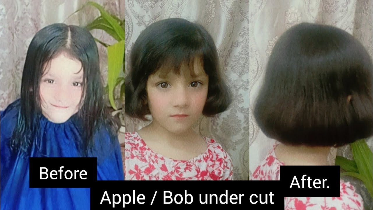 How to cut a short hair bob/Apple haircut/ Girls Bob hair cut with ...
