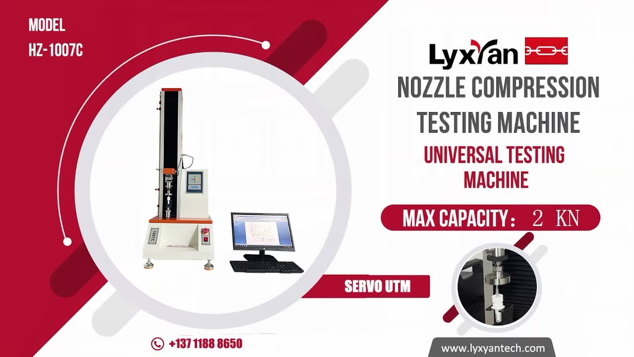 Push-type spray head compression test equipment Using steps explanation ...