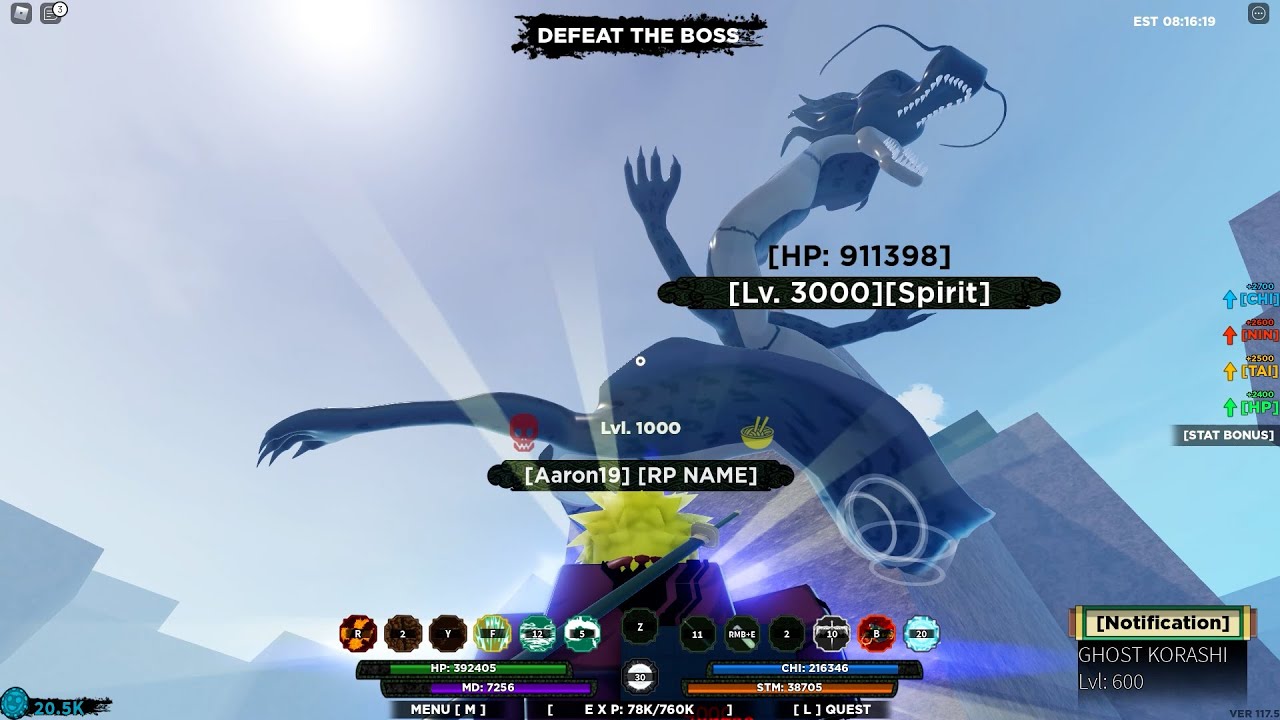 Borumaki Awaken Showcase | Boss Battle in ROBLOX Shindo Life - YouTube