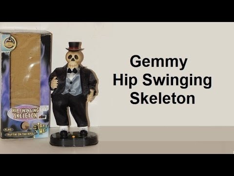 Gemmy hip swinging skeleton - YouTube