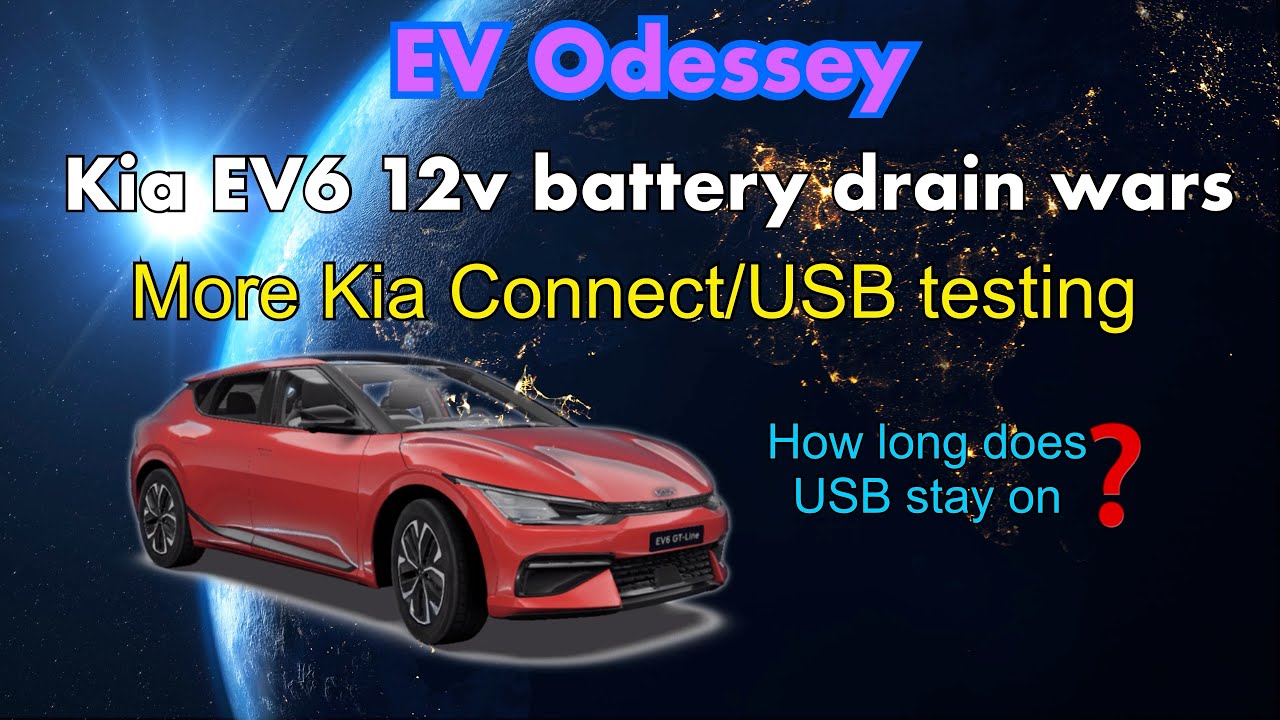 How long does the Kia EV6 USB port stay on under various different ...