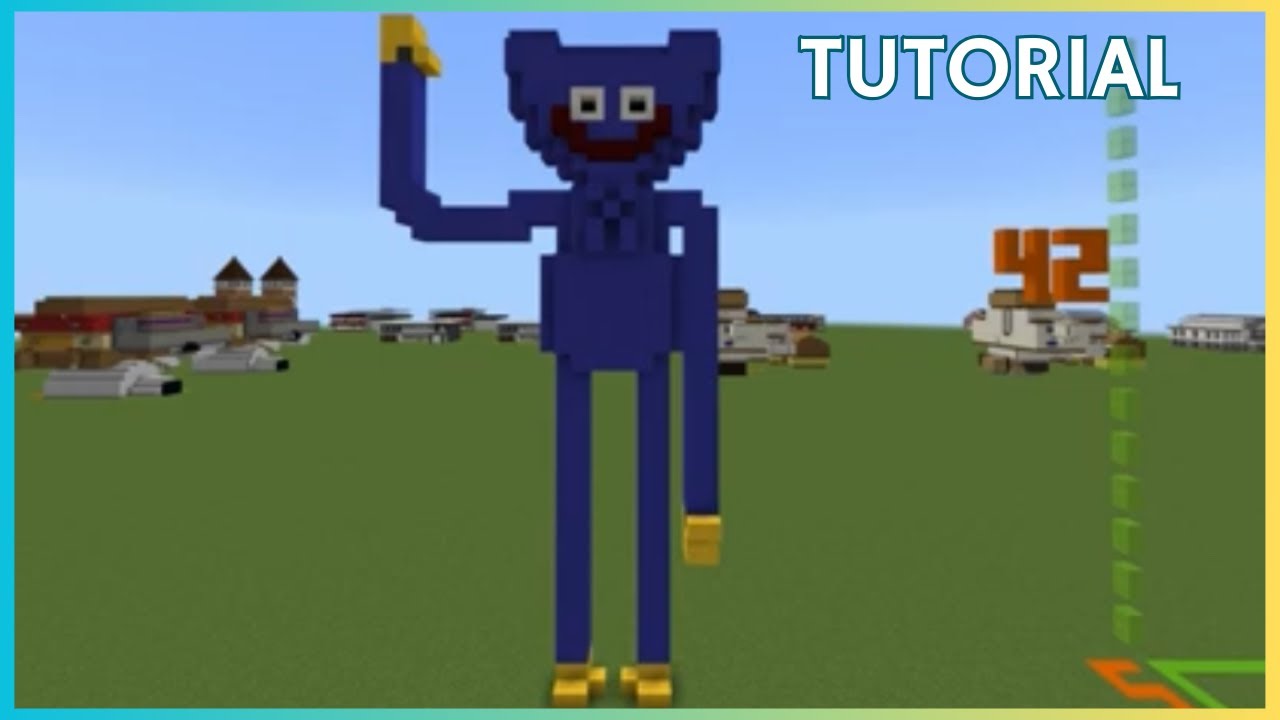 Minecraft Tutorial: How To Make Huggy Wuggy! (Poppy Playtime Statue ...