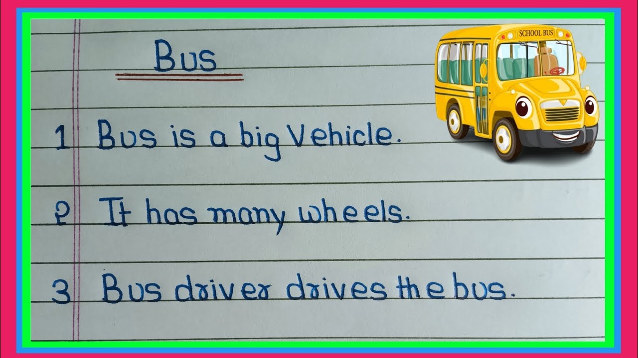 10 lines on bus essay in english | bus essay in english 10 lines ...