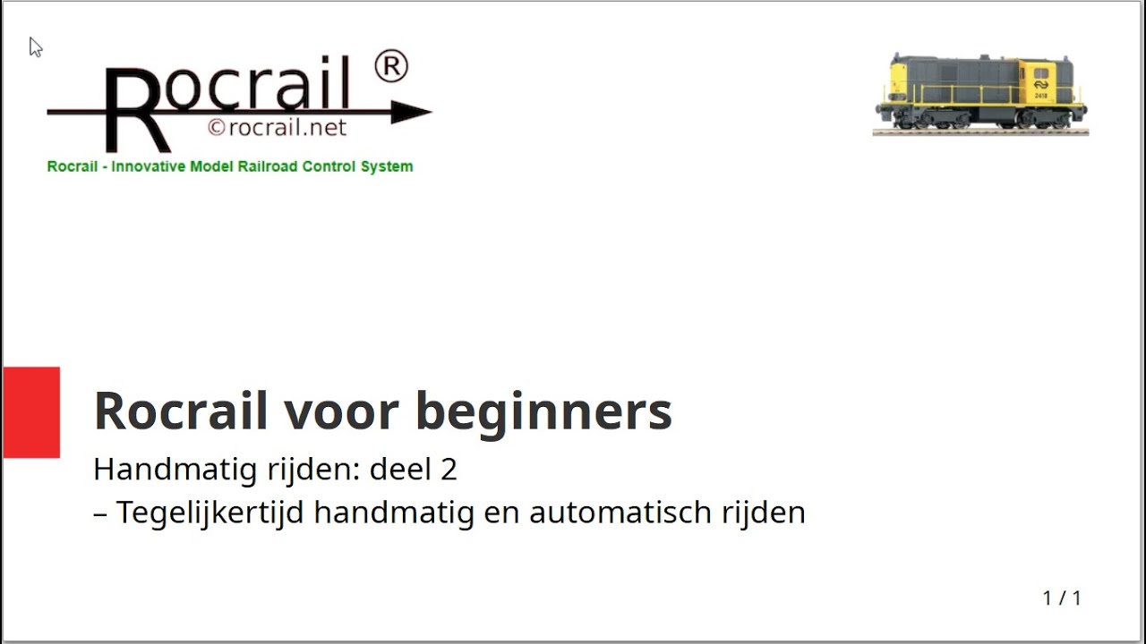 Rocrail deel 43: Handmatig rijden deel 2 - handmatig en automatisch ...