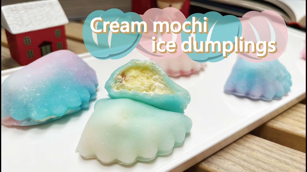 cream mochi ice dumplings - YouTube