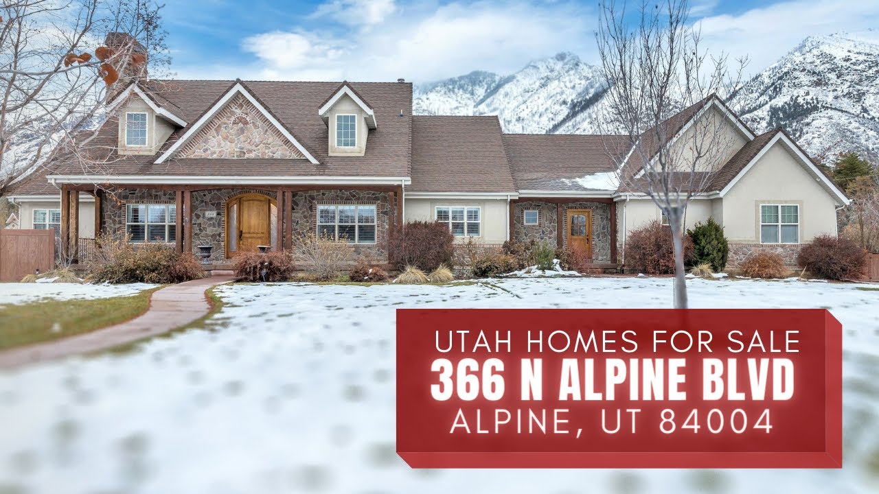 Utah Homes for Sale - 366 N Alpine Blvd, Alpine, UT 84004 - YouTube