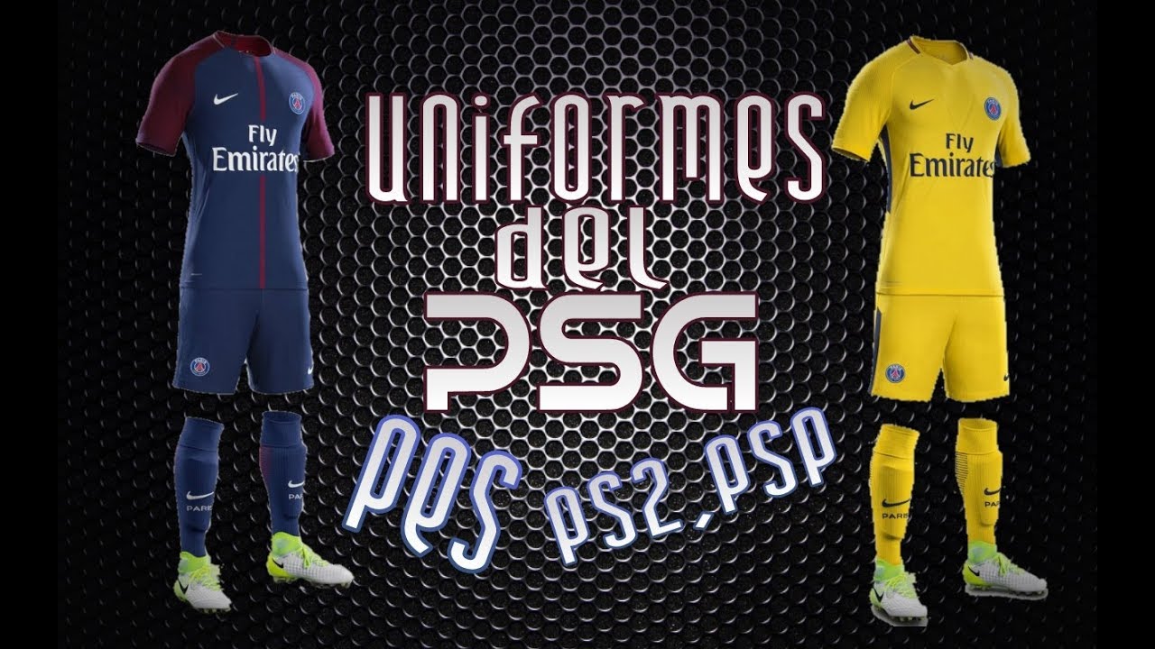 Como Crear los uniformes del PSG 2017/2018 (PES,Ps2,Psp) - YouTube