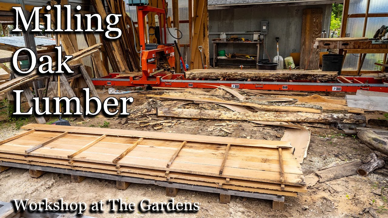 Milling Oak Lumber on the Wood-Mizer LT15 WIDE - YouTube