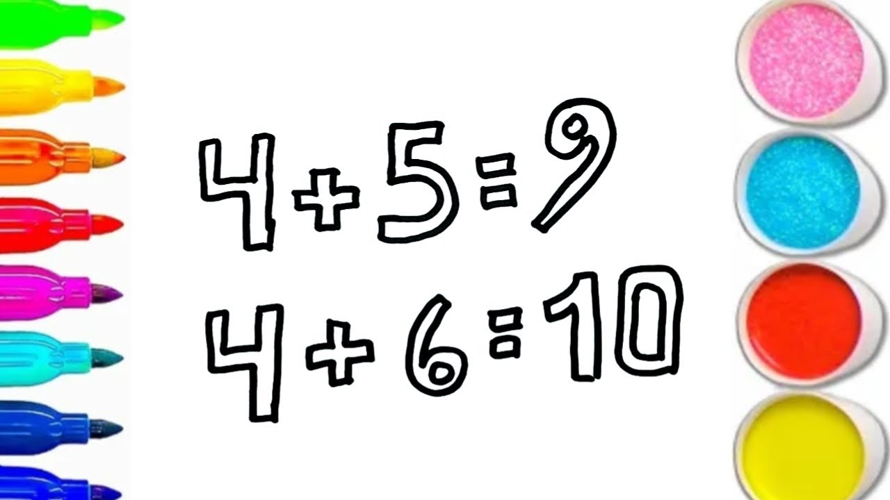 DRAW AND LEARN MATH, DRAW CUTE THINGS FOR KIDS PART 14 - YouTube