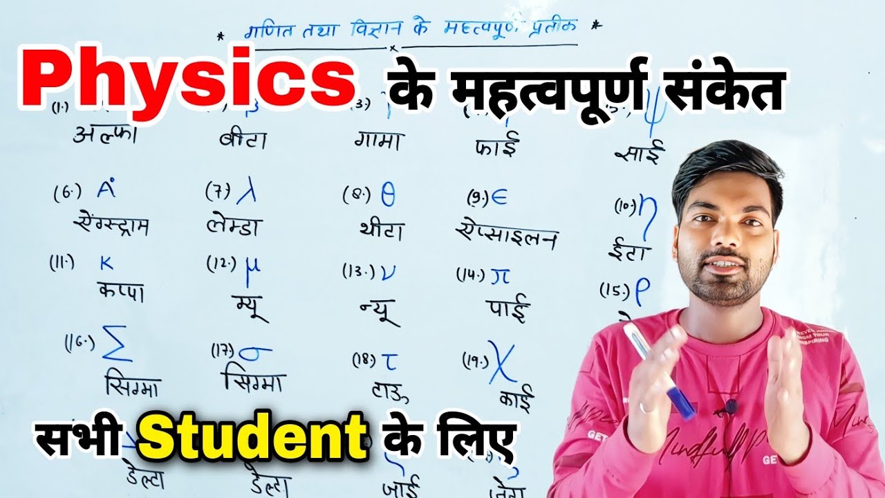 Physics के महत्वपूर्ण संकेत | Physics important symbols | Greek letter ...