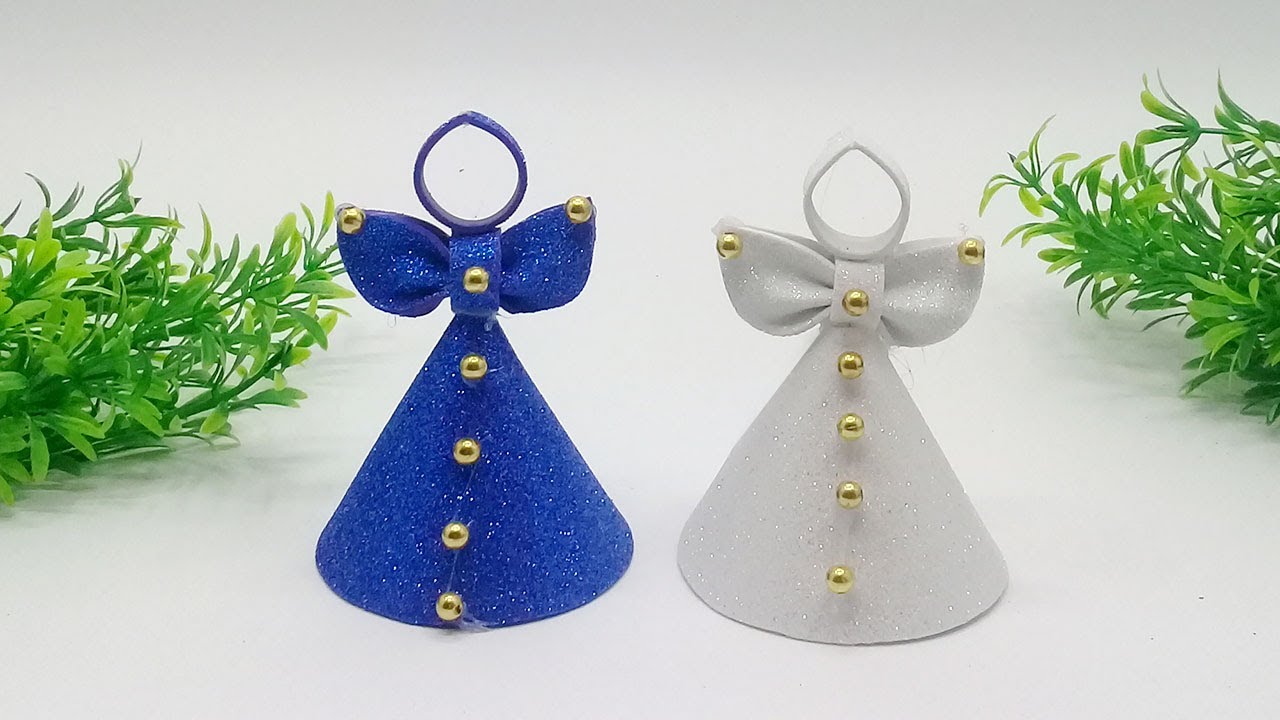 Glitter Foam Sheet Christmas Angel | DIY Christmas decor Angel ...