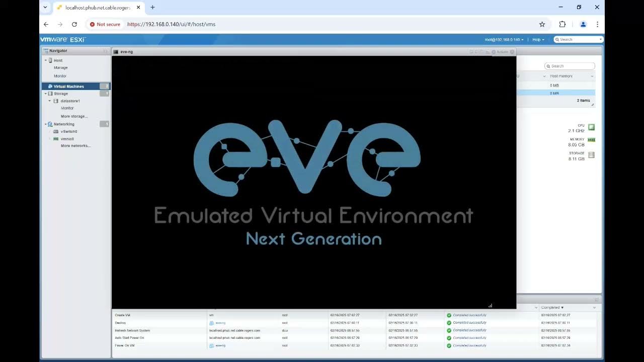 Emulated Virtual Environment Next Generation ( EVE-NG ) Community Edition ( CE ) Install on ESX ...