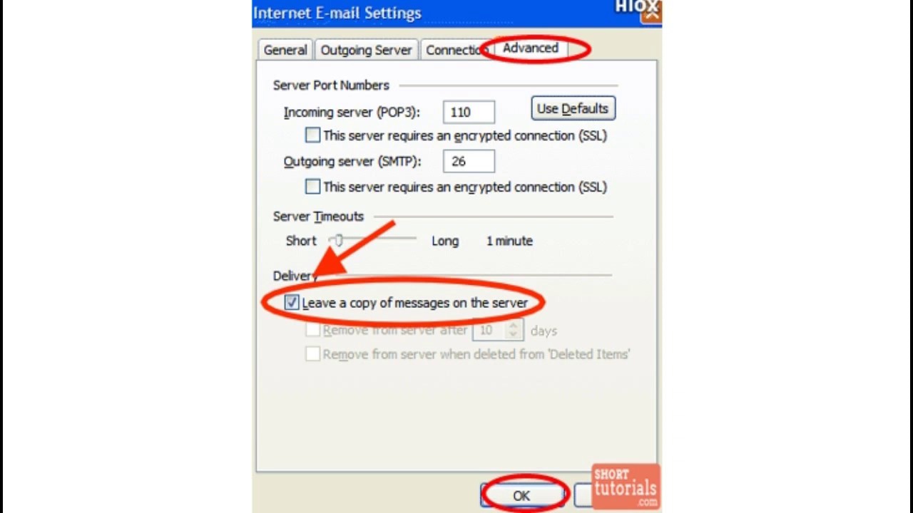 HOW TO LEAVE A COPY OF EMAIL MESSAGES ON SERVER - Tech Geeks - YouTube