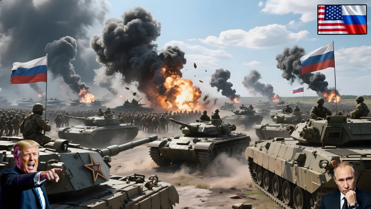 A Russian T-90 Tank Division Tried to Surround US Abrams Tanks at Kursk ...