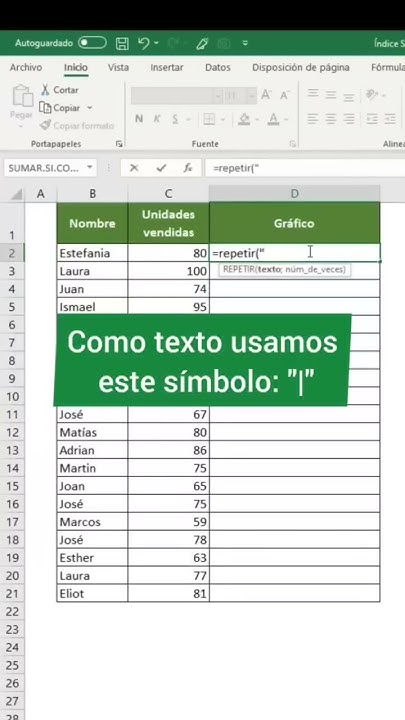 Representar barras en Excel #excel #superexcel #cursoexcel #excelparatodos #excelgratis # ...