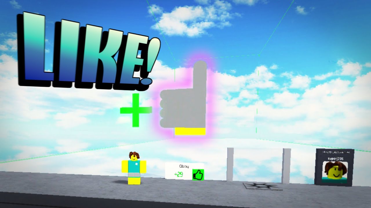 How to make a LIKE (Thumbs Up) in Obby Creator! | Roblox | superJ - YouTube