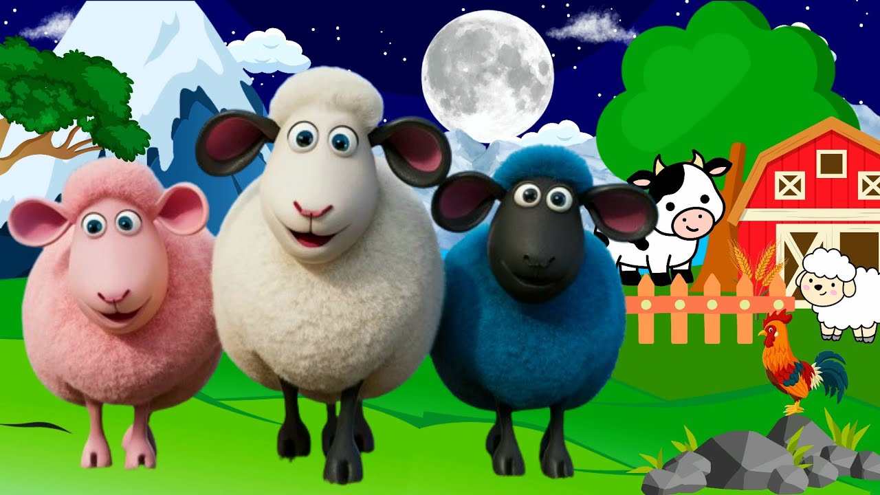 🐑 Five Little Sheep Went Out One Day | New Five Little Sheep | Sheep ...